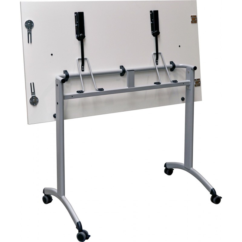 Table Rabattable à Roulettes Rectangulaire 180x80cm - Plateau Stratifié